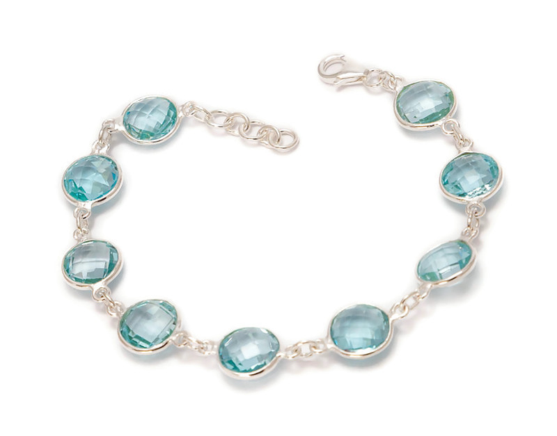 Blue Topaz Sphere Bracelet - בדרך הטבע